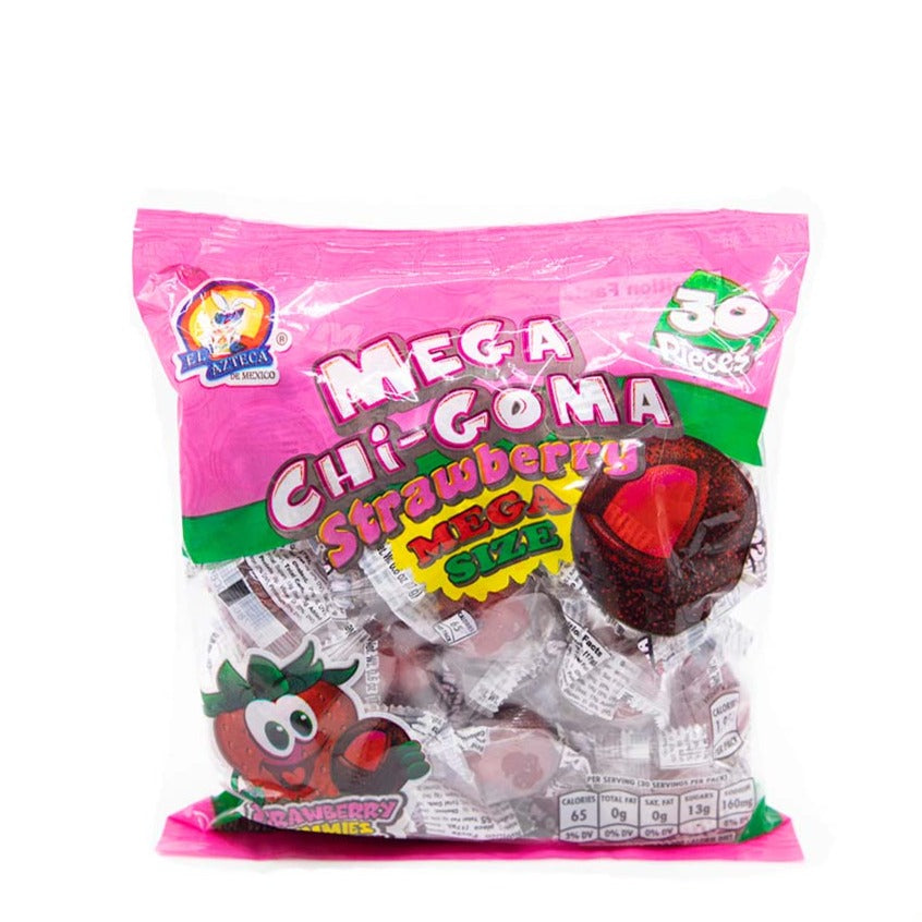 Mega Chi-Goma Strawberry | Mexican Chili Gummies – El Azteca de Mexico